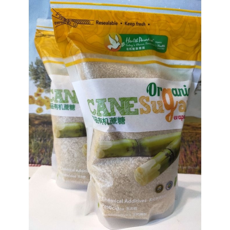 HEALTH PARADISE Twin Pack Organic Cane Sugar, 1kg X 2 Pack(Exp:07/08 ...