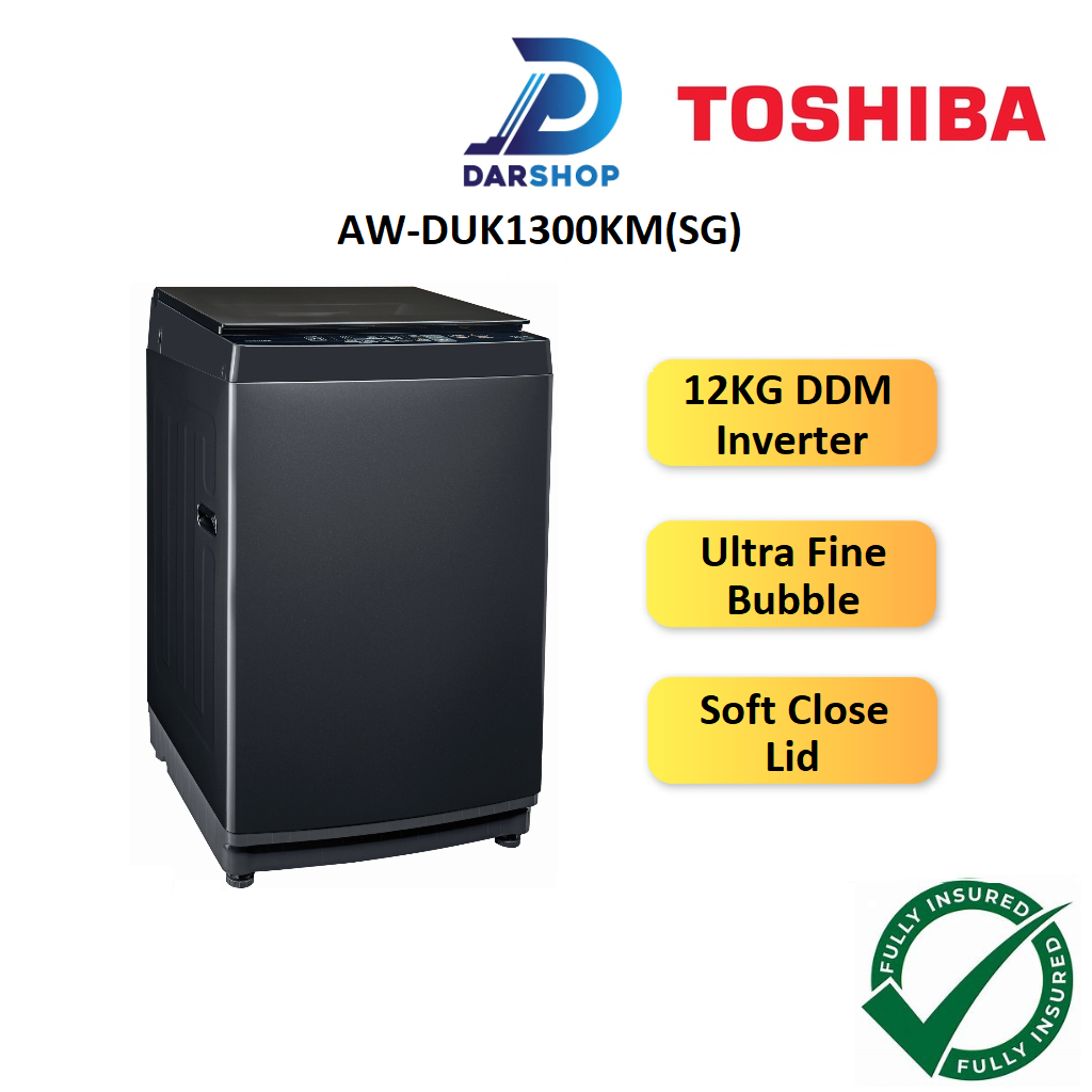 Toshiba Washing Machine Inverter 12KG Top Load Washer Direct Drive ...