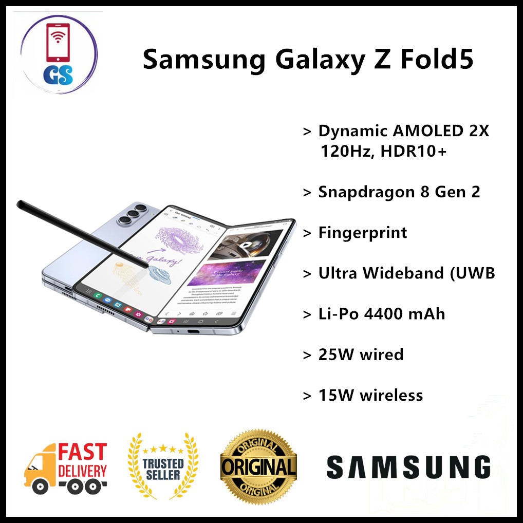 (MY Set) Samsung Galaxy Z Fold5 5G New 1 Year Warranty By Samsung ...