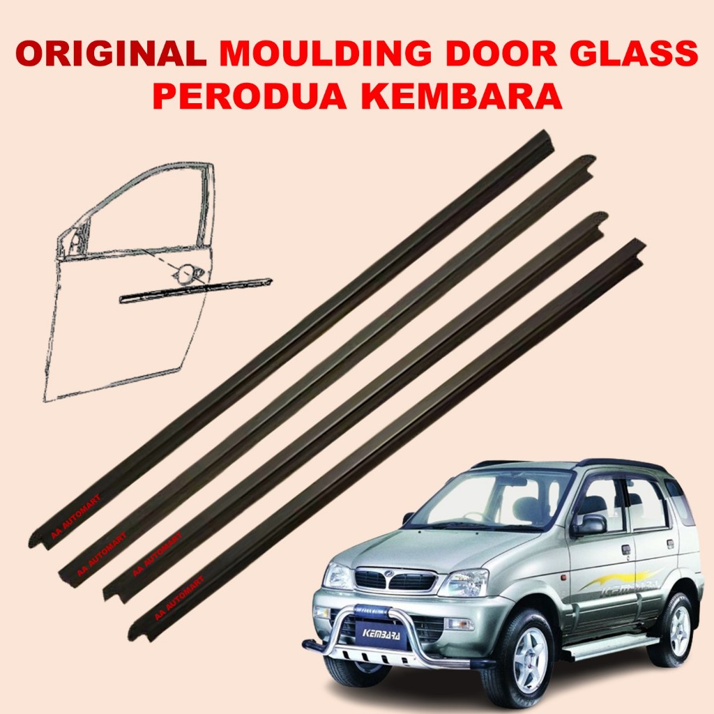 Original Perodua Kembara Door Moulding Outer Lining Getah Cermin Luar ...