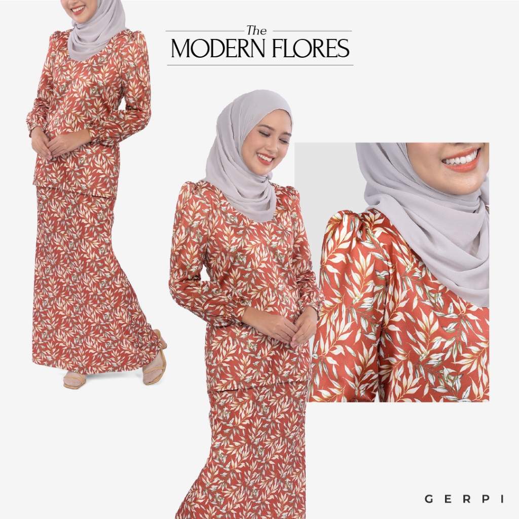 GERPI Baju Kurung Moden Flores Raya 2025 | Mini Kurung Avana Satin ...