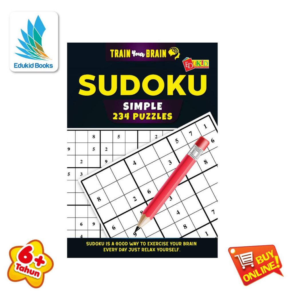 Sudoku - Train Your Brain Sudoku - Simple - Buku Sudoku - Buku Matematik - Buku Latih Tubi ...