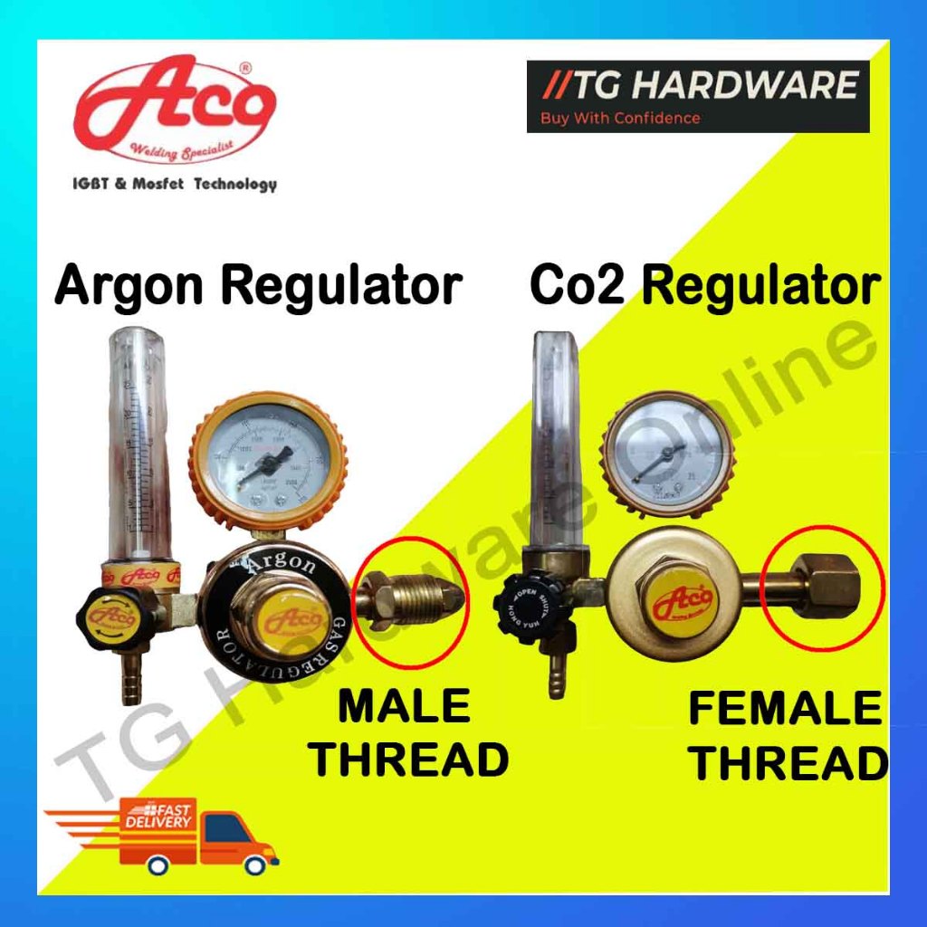 ACO Argon Regulator / ACO Co2 Regulator | Mig Flow Meter / Welding Weld / Flowmeter MIG ...