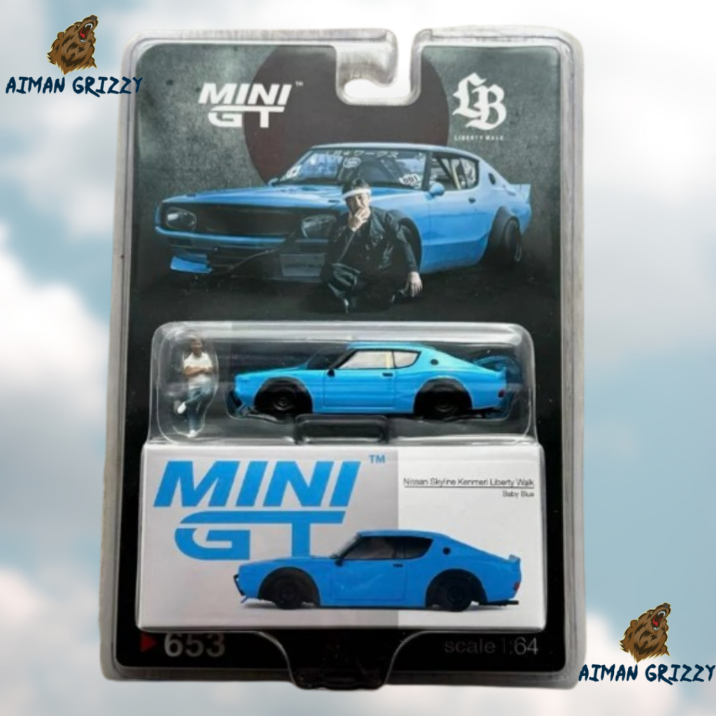 Mini GT #653 LBWK Nissan Skyline Kenmeri Baby Blue Tokyo Auto Salon ...