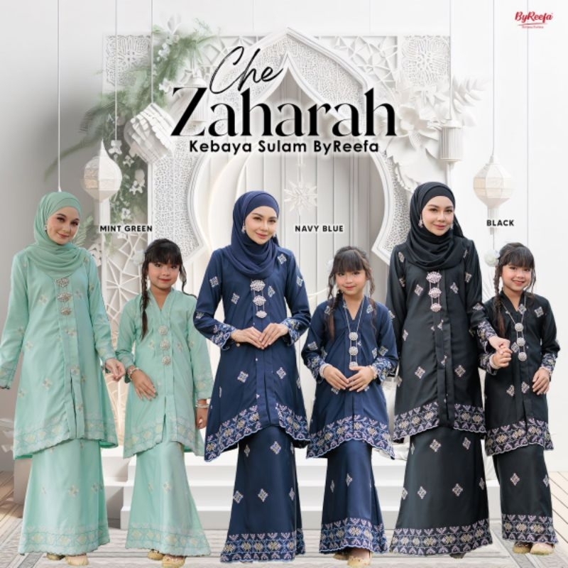 Kebaya Che Zaharah Kids ByReefa | Kebaya Muslimah | Kebaya Sedondon ...