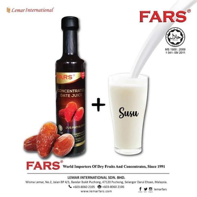 FARS CONCENTRATED POMEGRANATE And DATE JUICE 375ML | Shopee Malaysia