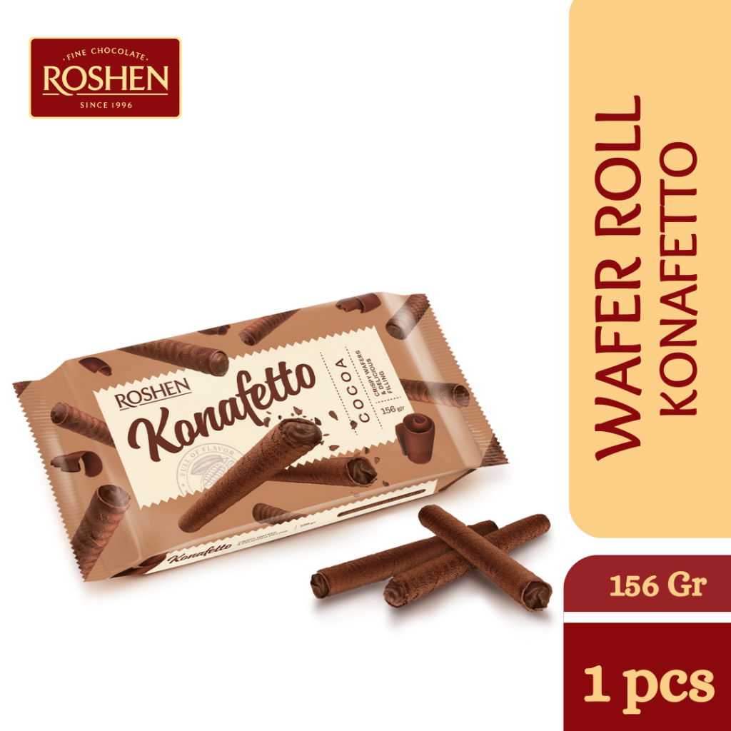 Roshen Konafetto Wafer RollsCocoa (140g) | Shopee Malaysia