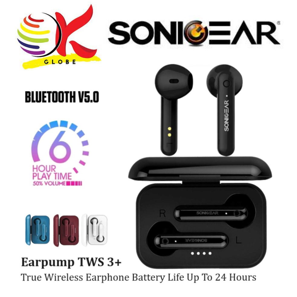 SONICGEAR EARPUMP TWS 3+ BLUETOOTH WIRELESS TWS WITH MIC MICROPHONE ...