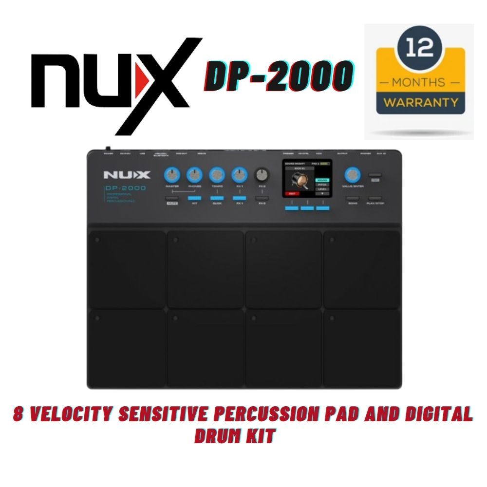 NUX DP-2000 8 Velocity Sensitive Percussion Pad and Digital Drum Kit ...