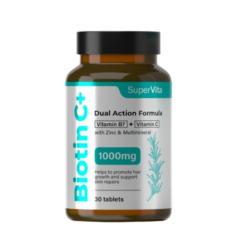 SuperVita Biotin C+ Dual Action Formula 1000mg 30 Tablets | Shopee Malaysia
