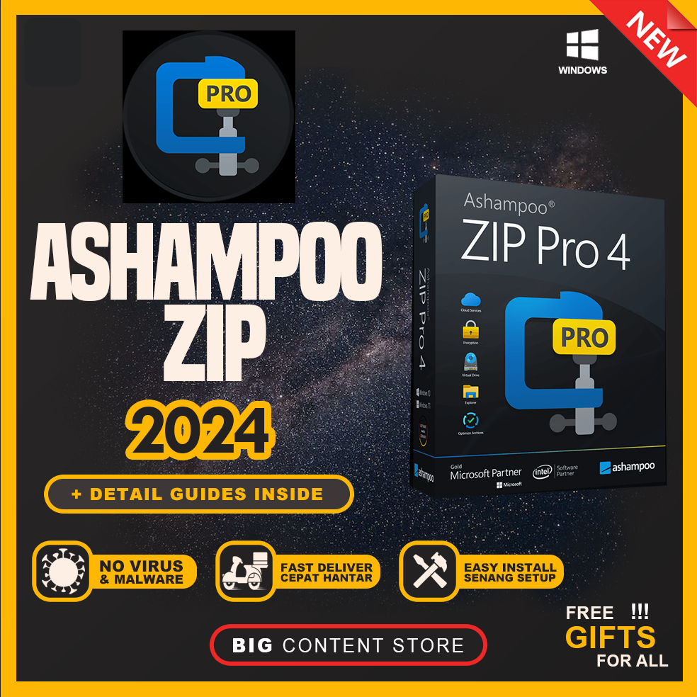Ashampoo ZIP Pro 4.50💯 EASY INSTALL SOFTWARE 💯 LIFETIME PREMIUM 💯 FAST DELIVERY 💯 SAFE | Shopee ...