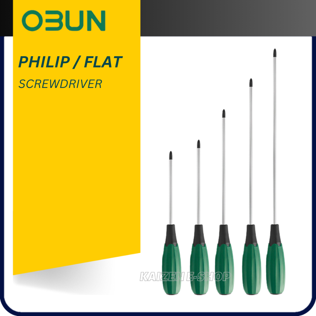 OBUN Philip (+) / Flat (-) Screwdriver | Shopee Malaysia