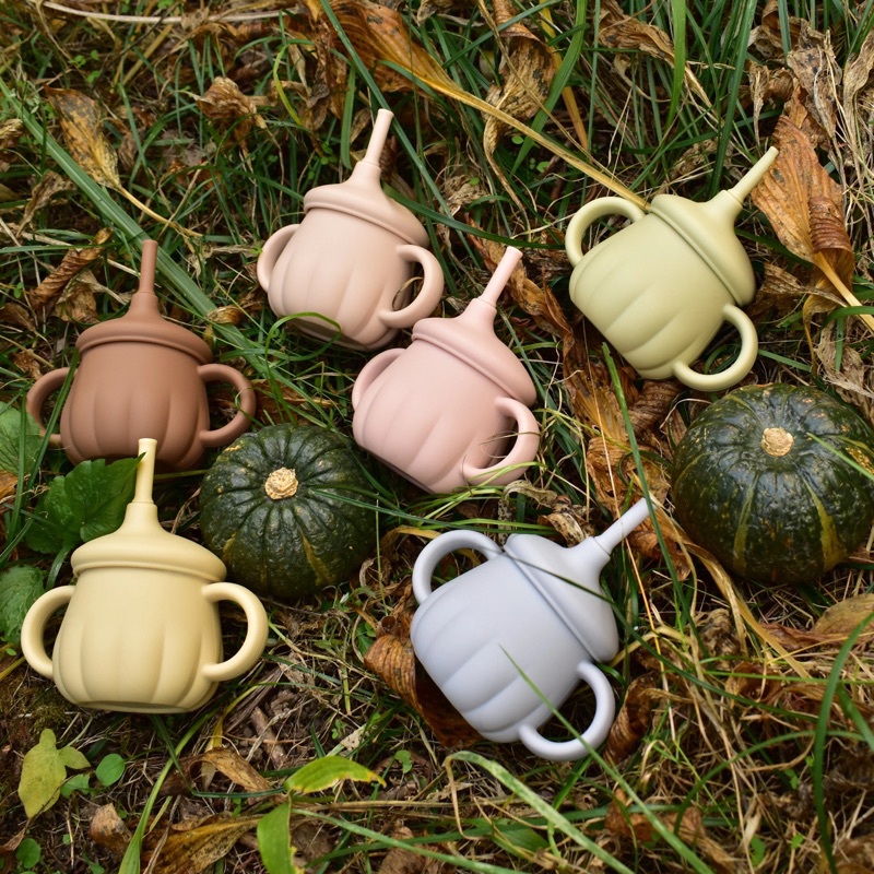 TGM Silicone pumpkin straw cup MADE IN KOREA The Good Mother | Shopee ...