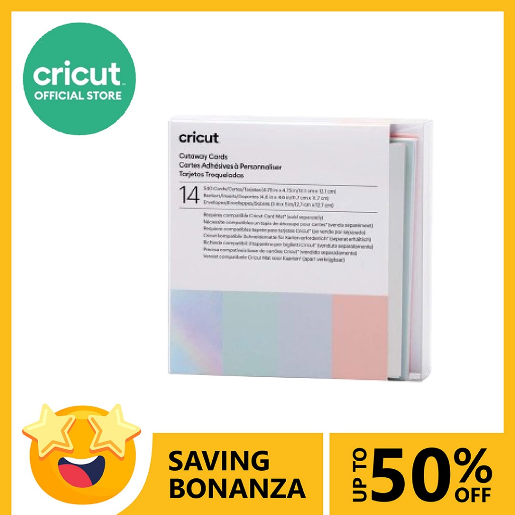 Cricut Cutaway Cards, Pastel Sampler - S40 (14 ct) | 5 Tulip| 5 Powder ...