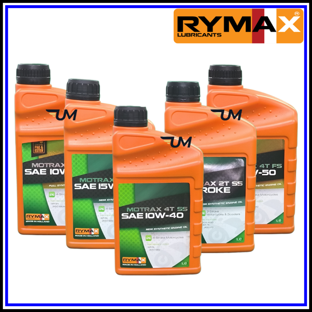 RYMAX ENGINE OIL FULLY SYNTHETIC RACING & SEMI 10W40 4T MINERAL 20W50 ...