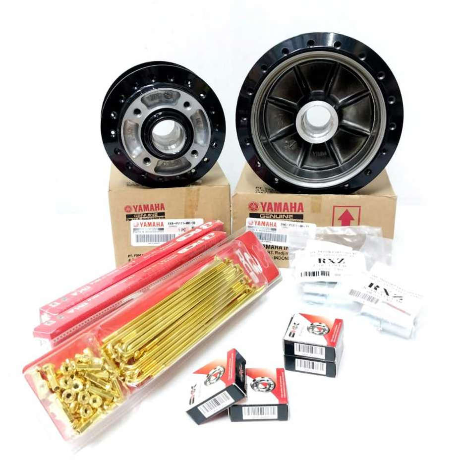 Yamaha RXZ Set Hub Gantang HLY, RCB Lidi/Spoke, SKK Bearing, Dis Collar ...