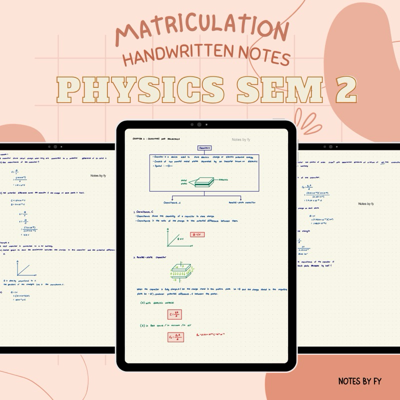 MATRICULATION PHYSICS NOTES SEM 2 | Shopee Malaysia