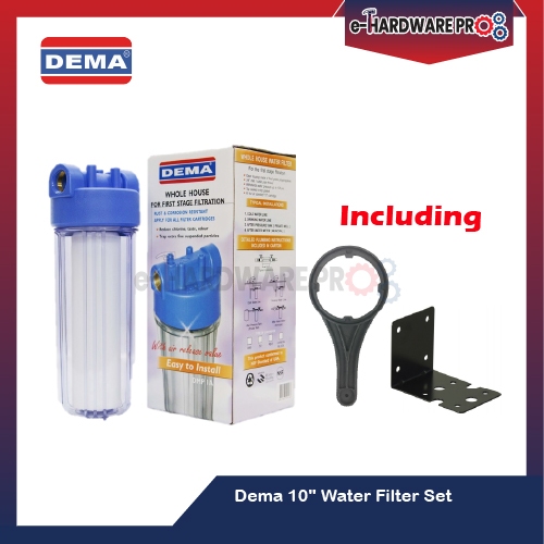 Dema 10" Water Filter Set Dema Double O-ring Whole House Filtration ...