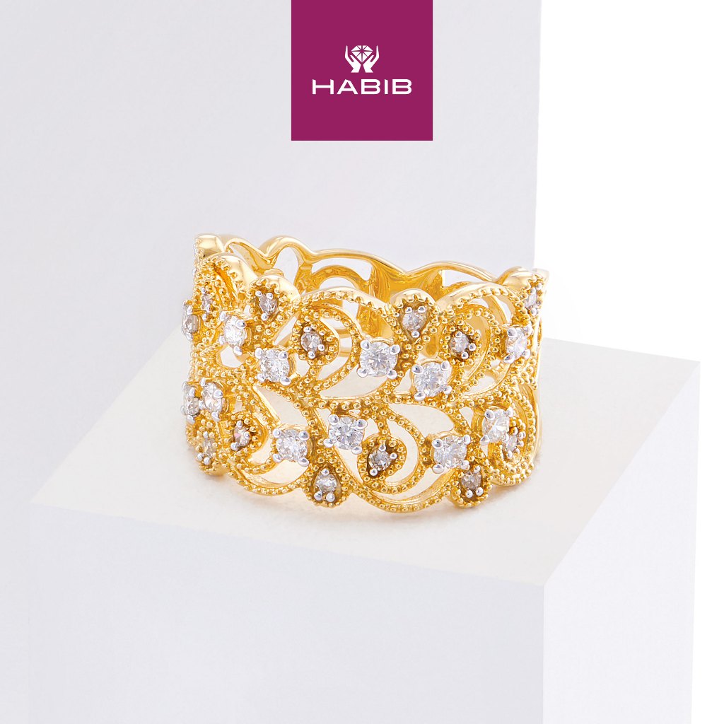 HABIB Diamond Ring in 375/9K Yellow Gold 259720121(YG) | Shopee Malaysia