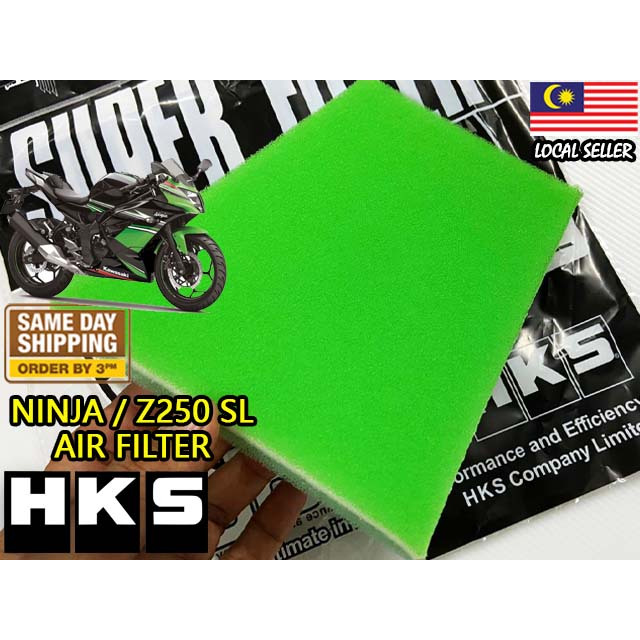 NINJA Z SL HKS 3 Layer Super Flow Sponge Span Air Filter Kawasaki NINJA ...