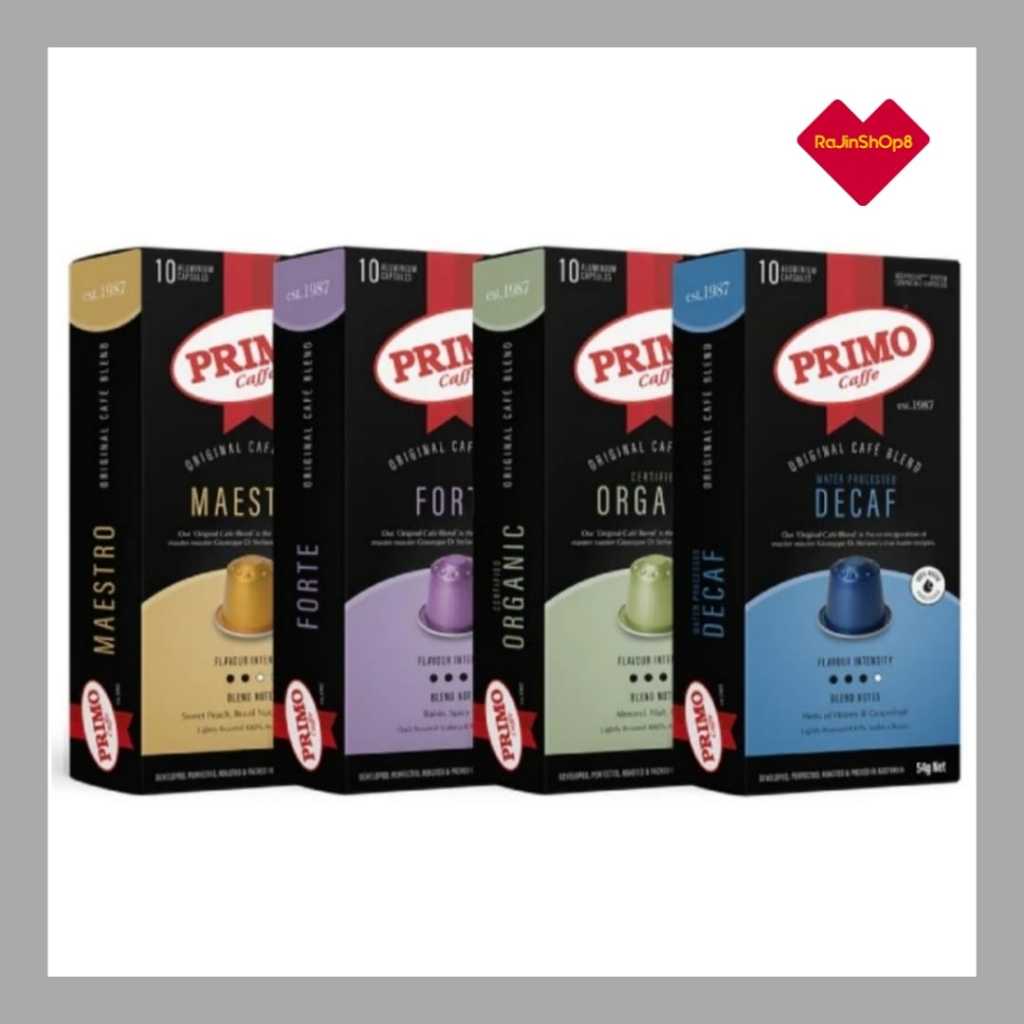 Primo Caffe Capsules - Forte, Maestro, Organic, Decaf - Nespresso ...