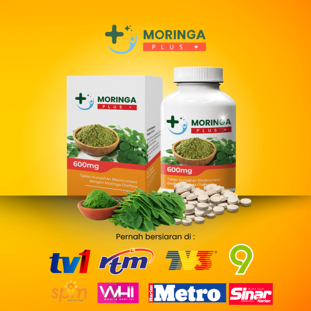 Moringa Plus - Penawar Kencing Manis - Diabetes - Tablet Moringa ...