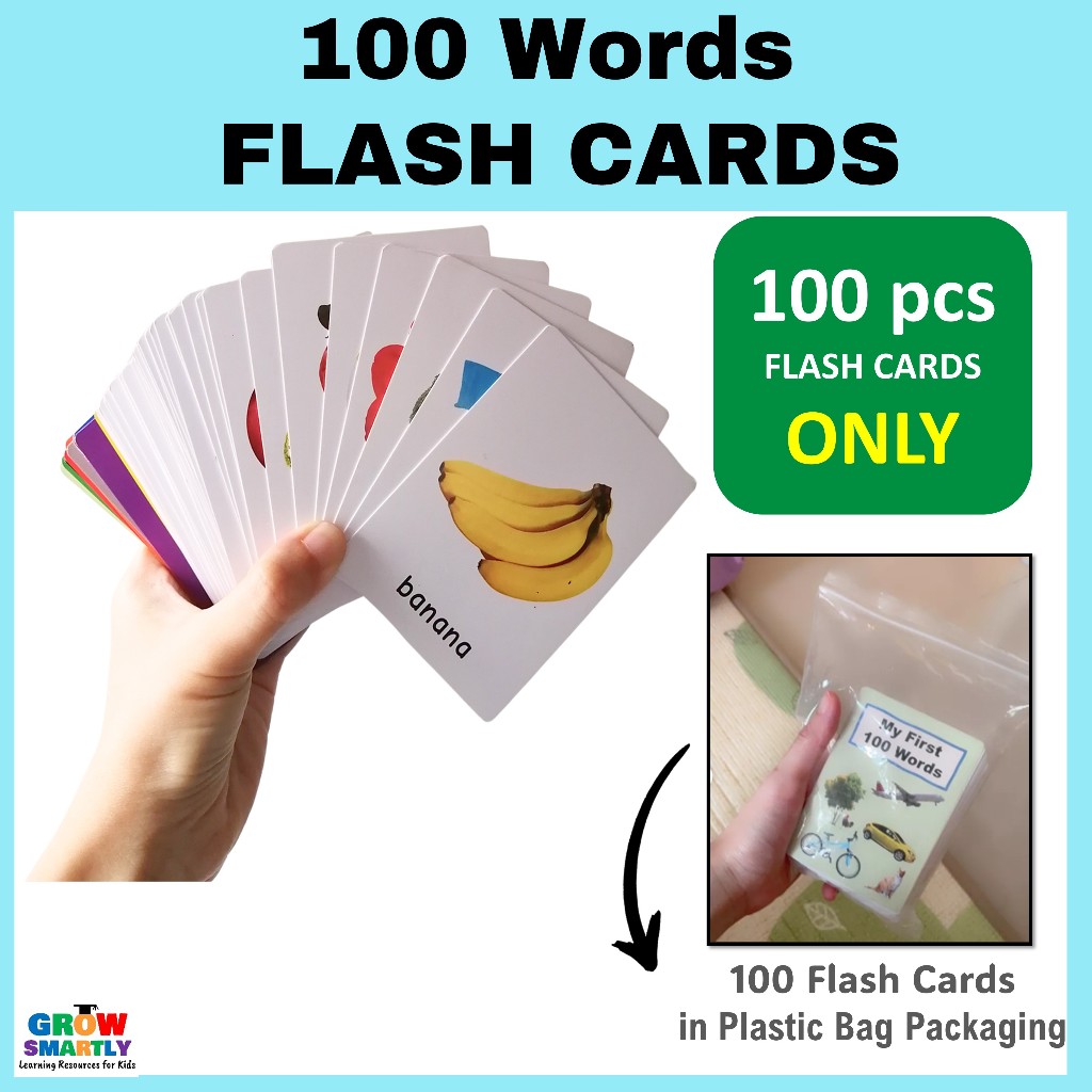 First 100 Words Flash Card Early Learning Flash Card for Baby Flash ...
