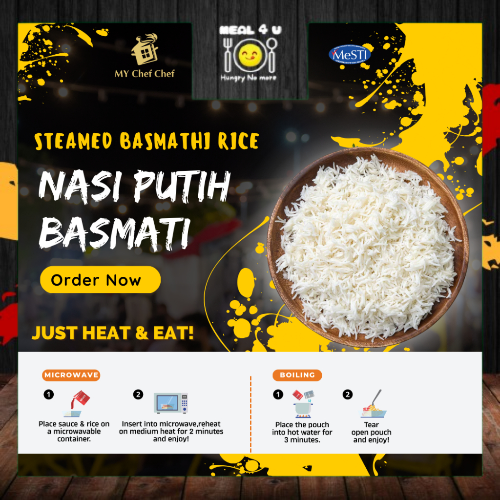 [MEAL4U] My Chef Chef Nasi Basmati Ready to Eat Basmati Rice 200g ...