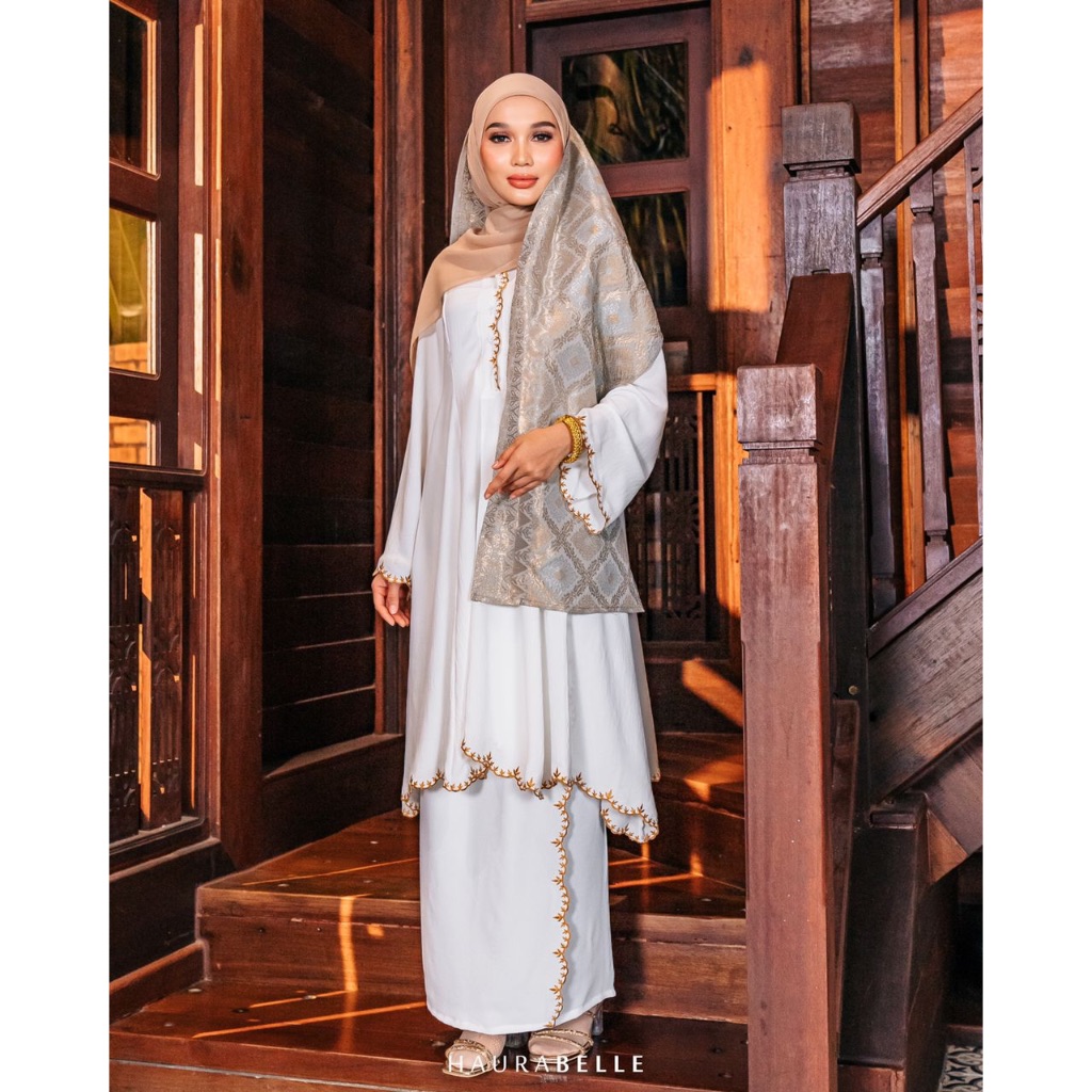 Tun Teja Kurung Haurabelle Baju Raya Sulam 2024 Viral Sedondon Family ...