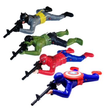 Battery Operated Super Heroes Crawling Action Figures Toy with LED ...