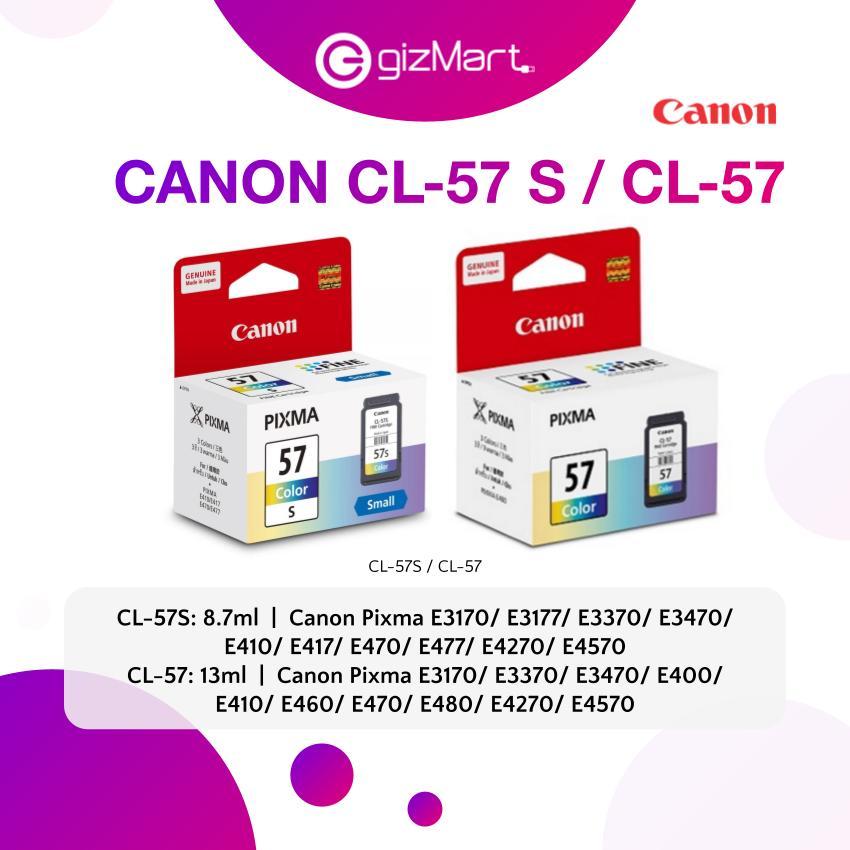 Canon CL-57 (13ML) / CL-57S (8ML) Color Genuine Ink Cartridge For E3170 ...