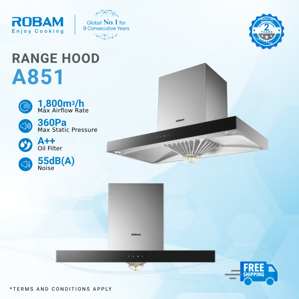 ROBAM T-Shaped Range Hood Cooker Hood A851 | Shopee Malaysia
