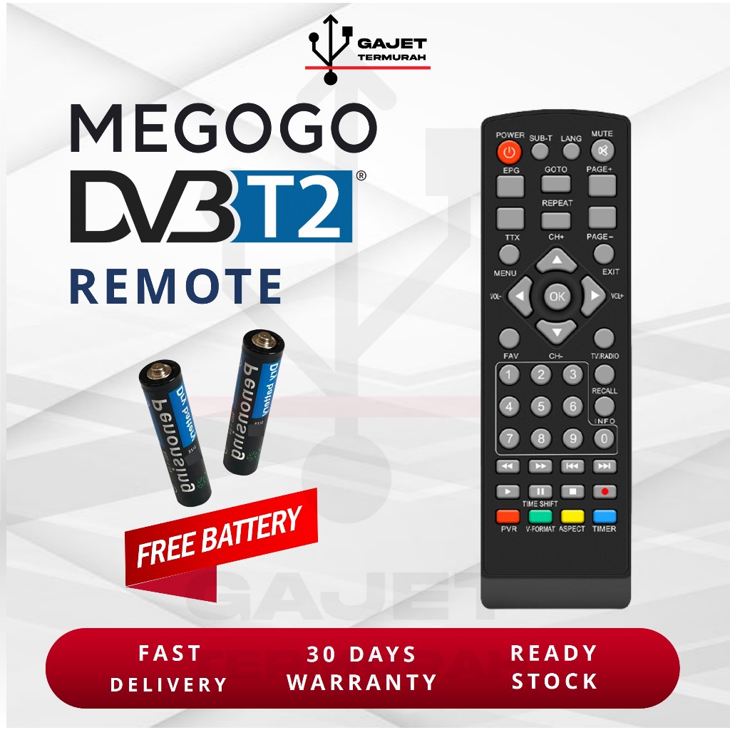 Alat Kawalan Jauh Megogo Remote MYTV DVB-T2 Tv Box Remote Control ...