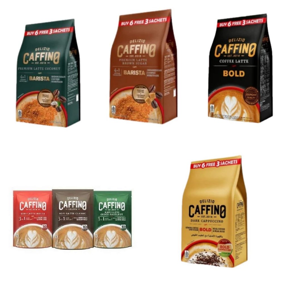 Delizio Caffino Cappucino Mocha Hazelnut Real Coffee Real Milk 200g ...