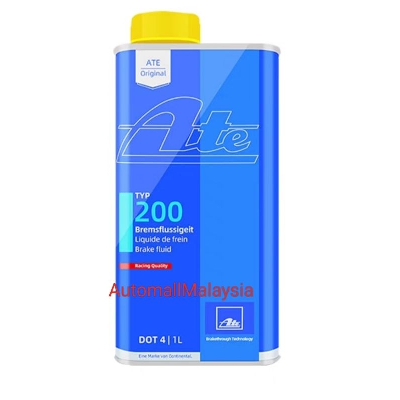 Original ATE TYP200 Dot4 Premium Racing Brake Fluid 1 Liter | Shopee ...