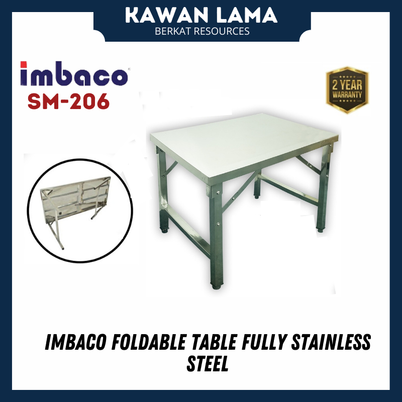Imbaco Foldable Table Fully Stainless Steel 1800*700*800mm (SM-206 ...