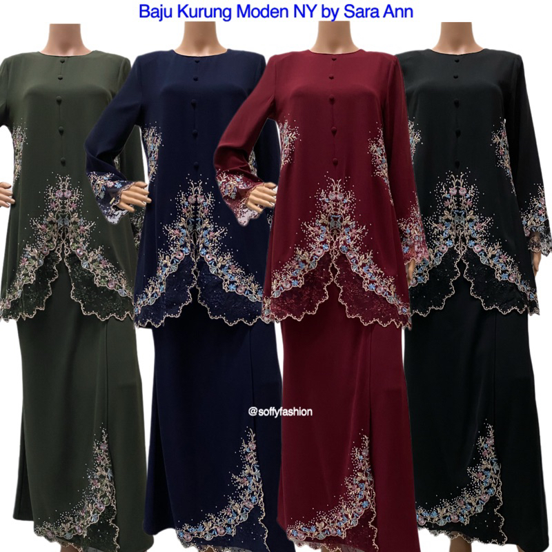 K634 BAJU KURUNG MODEN NY by SARA ANN KOLEKSI RAYA 2024 SAIZ 38-50 | Shopee Malaysia