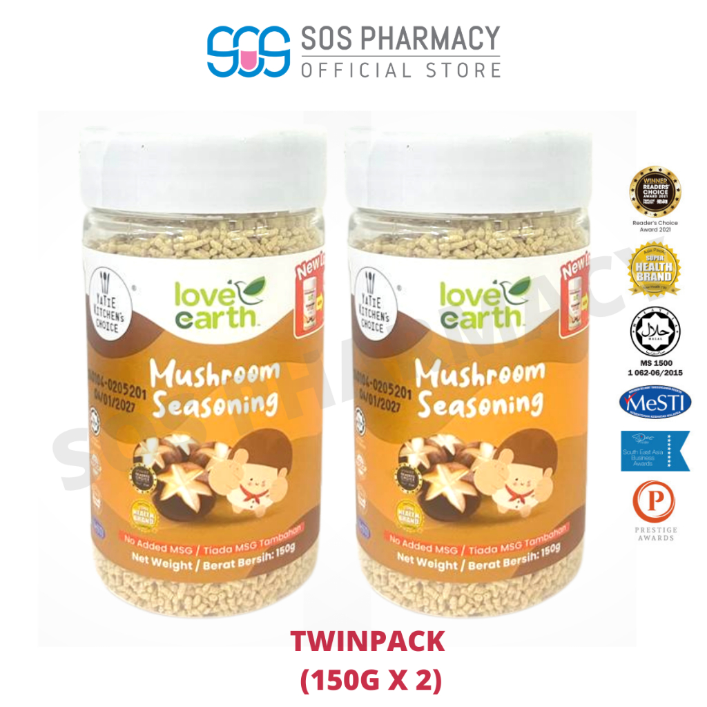 Love Earth Mushroom Seasoning Twinpack (150GX2) | Shopee Malaysia