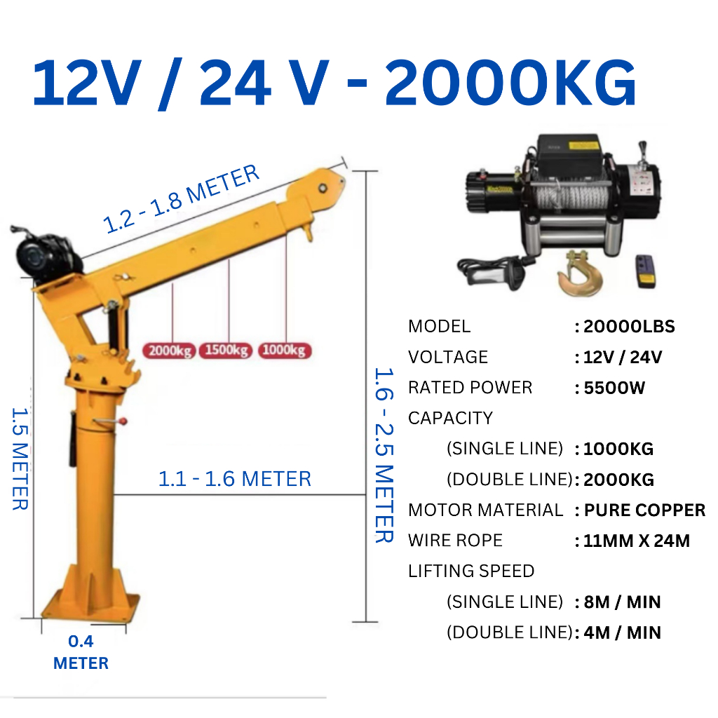 Voucher of ARM CRANE for 4x4 Pickup Truck Lorry / KREN LENGAN untuk ...