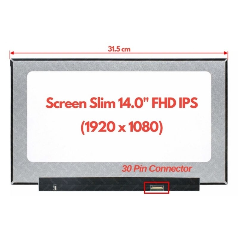 LCD LED SCREEN NANO BORDERLESS 14.0 FHD 30 PIN FOR VARIOUS MODELS ...