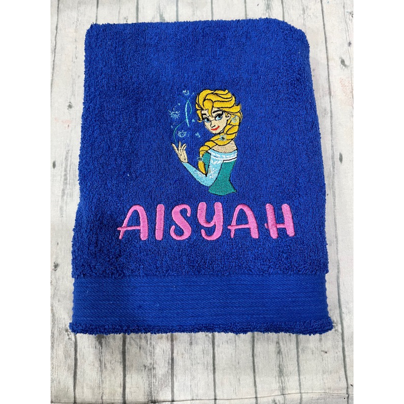 Tuala sulam bajet saiz dewasa standard,customade nama wording harga ...