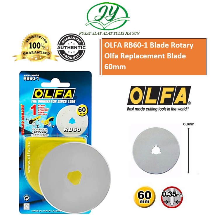 OLFA REPLACEMENT ROTARY CUTTER / BLADE RB60-1 60mm/pcs | Shopee Malaysia