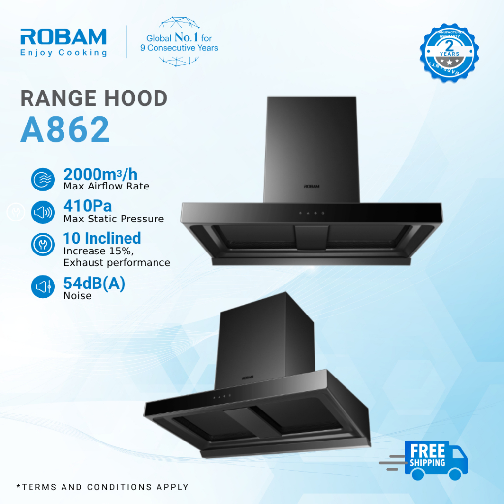 ROBAM Dual-Cavity Range Hood A862 | Shopee Malaysia