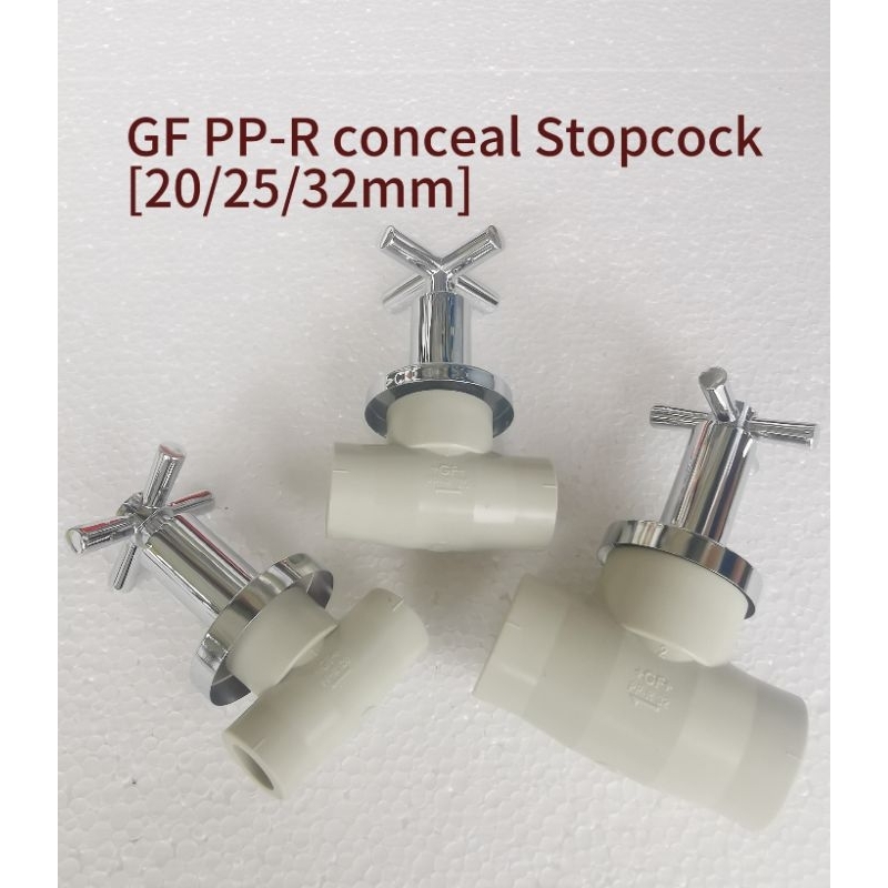 PN16 PPR Conceal Stopcock Chrome Handle Valve PPR Stopcock Control ...