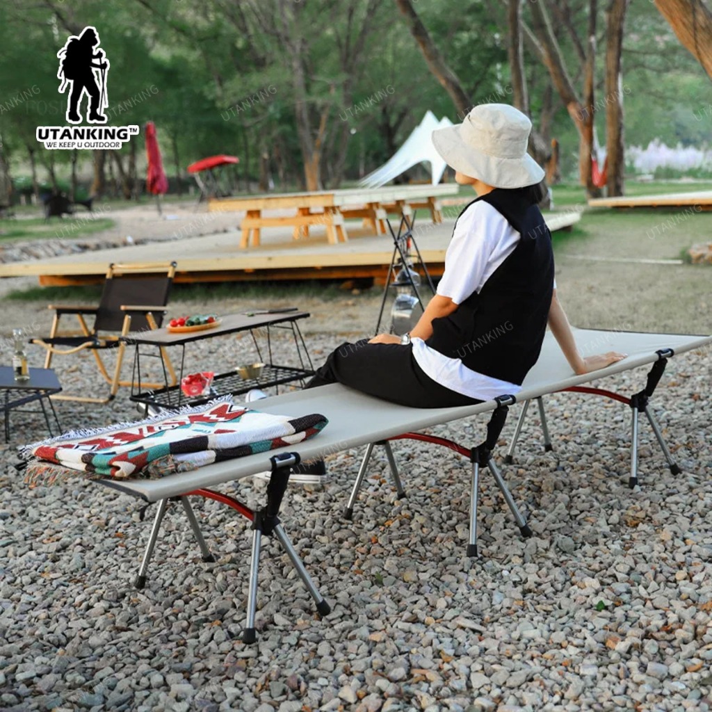 UtanKing™ Aluminum Camping Bed Outdoor Folding Camping Cot Heavy Duty ...