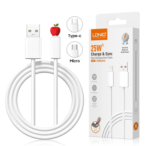 LDNIO LS891 LS841 LC441 l25W Fast Charging Cable: Micro USB and Type-C ...