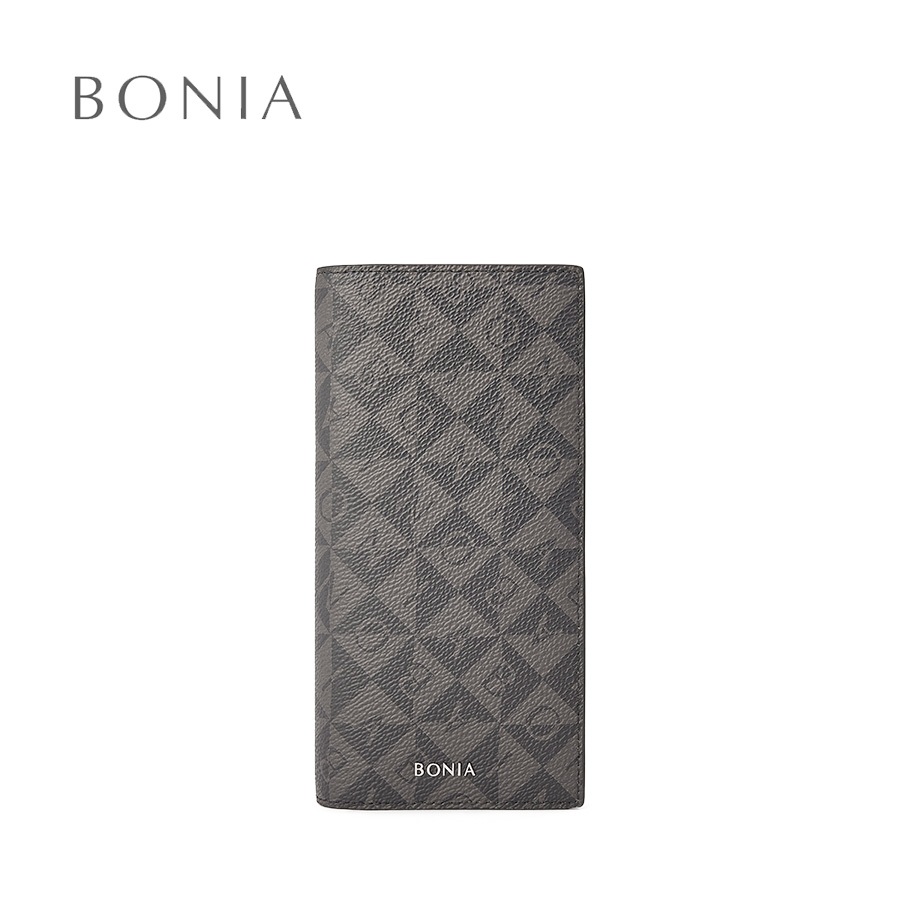 Bonia Black Alvaro Monogram Long Wallet | Dompet panjang | Shopee Malaysia