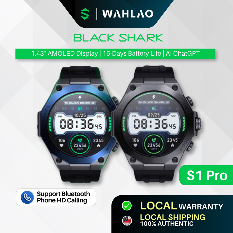 (New Arrival) Black Shark Smartwatch S1 Pro 1.43" AMOLED Display, AI ...