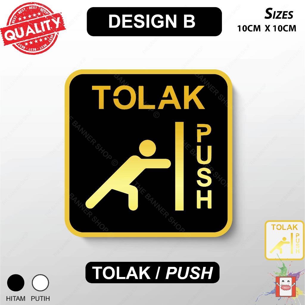 3D Push & Pull Sign , Papan 3D Tolak & Tarik, Modern 3D Door Signage ...