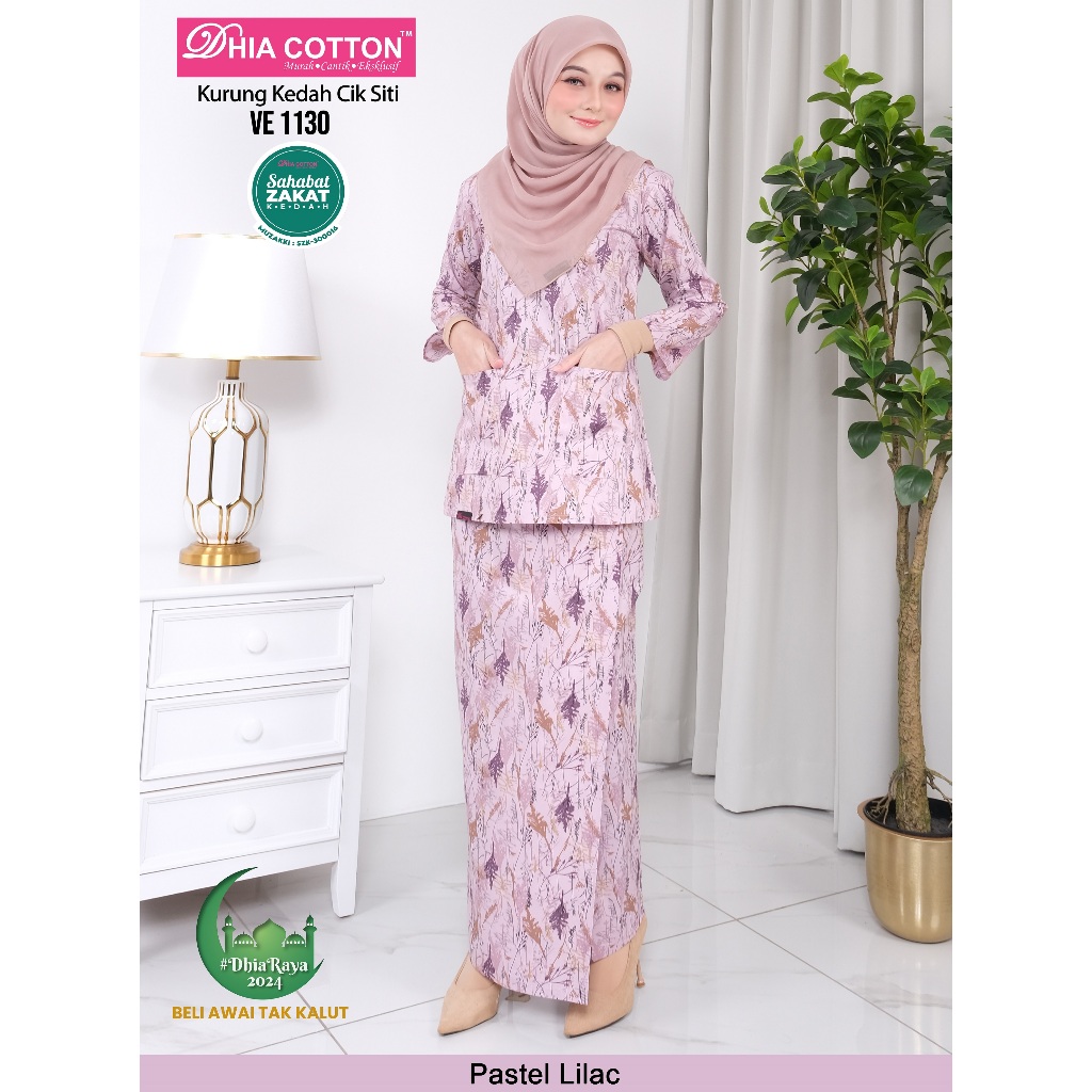 [2024] NEW Pastel Lilac - Dhia Raya Sedondon Family Baju Kurung Moden ...